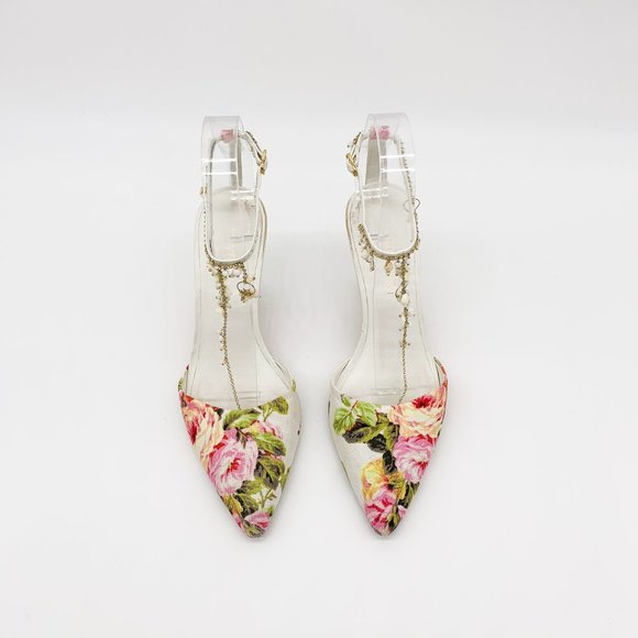 Zimmermann | Shoes | Zimmermann Goldentime Wedge Heels Pink Floral ...